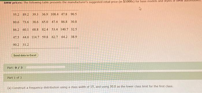 Solved (a) Construct a frequency distribution using a class | Chegg.com