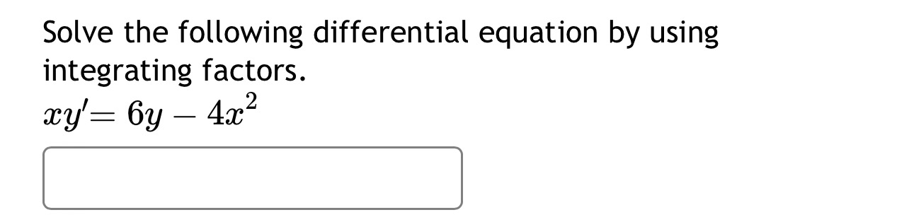 Solved Solve the following differential equation by using | Chegg.com