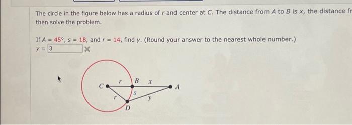 Solved The circle in the figure below has a radius of r and | Chegg.com