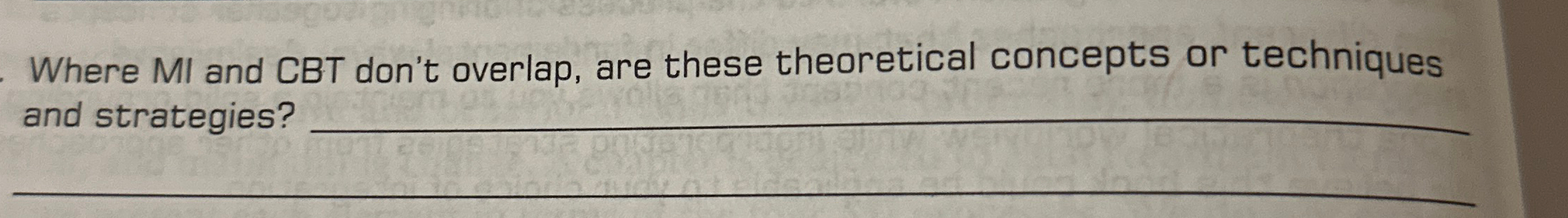 Solved Where are natural overlaps between mi and cbt• ﻿Where | Chegg.com