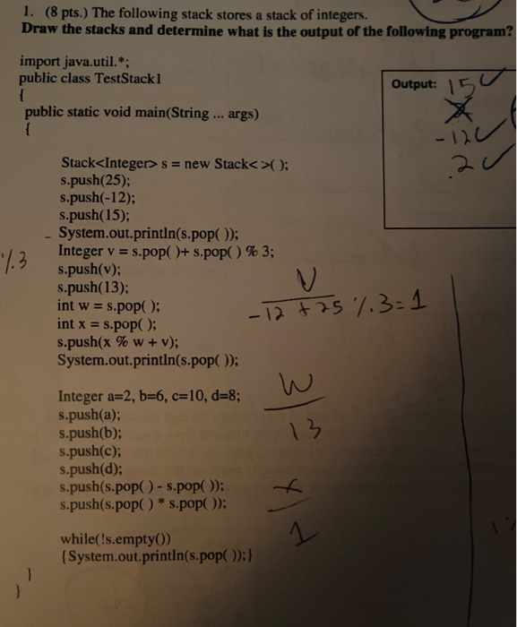 Solved In The Most Simplest Java Please Determine The Output 