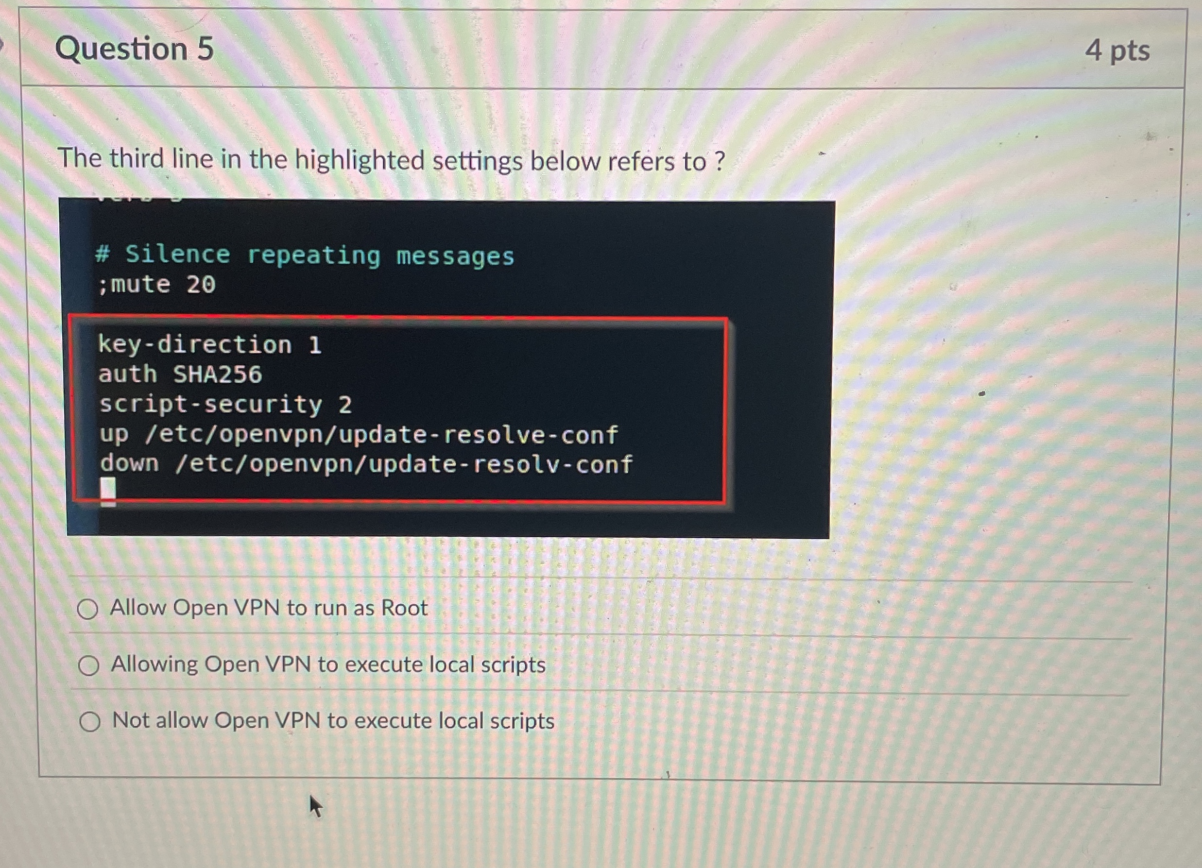 Solved Question 54 ﻿ptsThe third line in the highlighted | Chegg.com