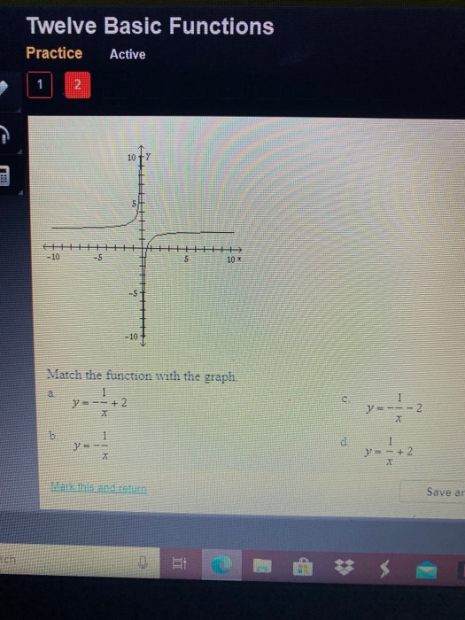 Solved Twelve Basic Functions Practice Active + 10 -5 Match | Chegg.com