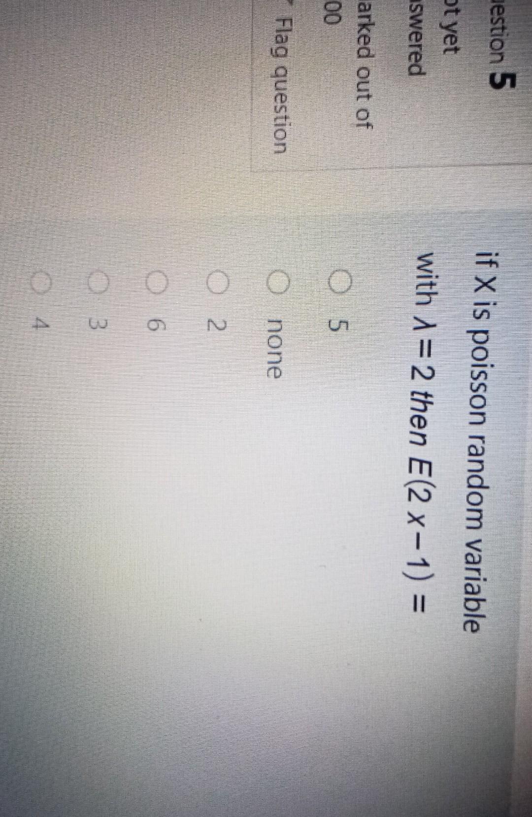 Solved estion 5 if X is poisson random variable ot yet | Chegg.com