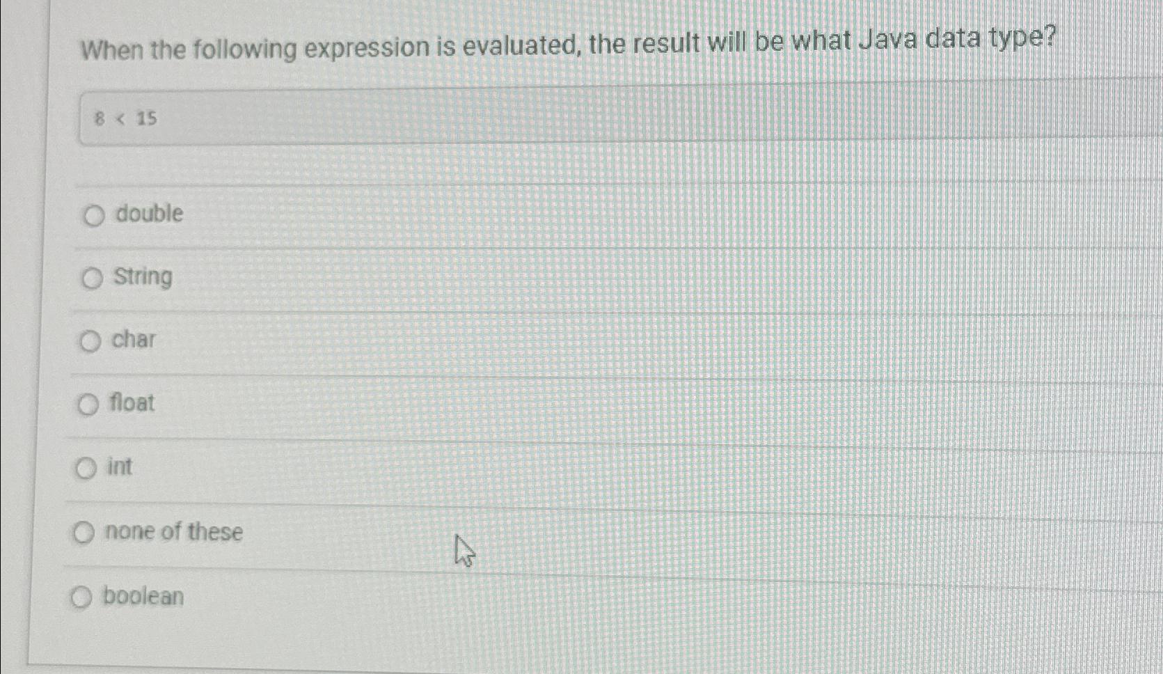 Solved When the following expression is evaluated, the | Chegg.com