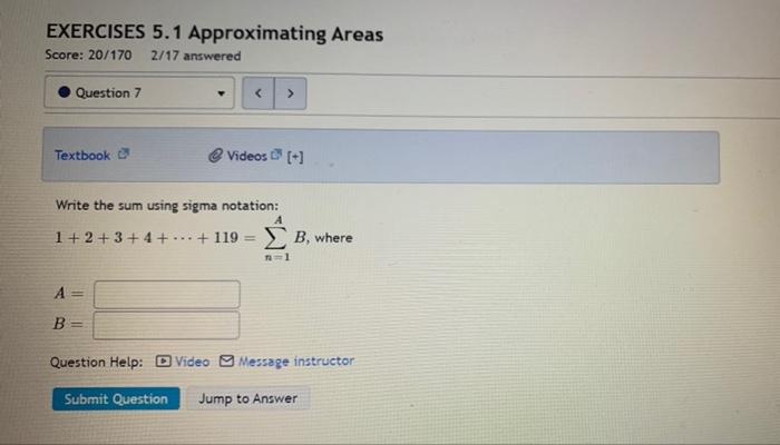 Solved EXERCISES 5.1 Approximating Areas Score: 20/170 2/17 | Chegg.com