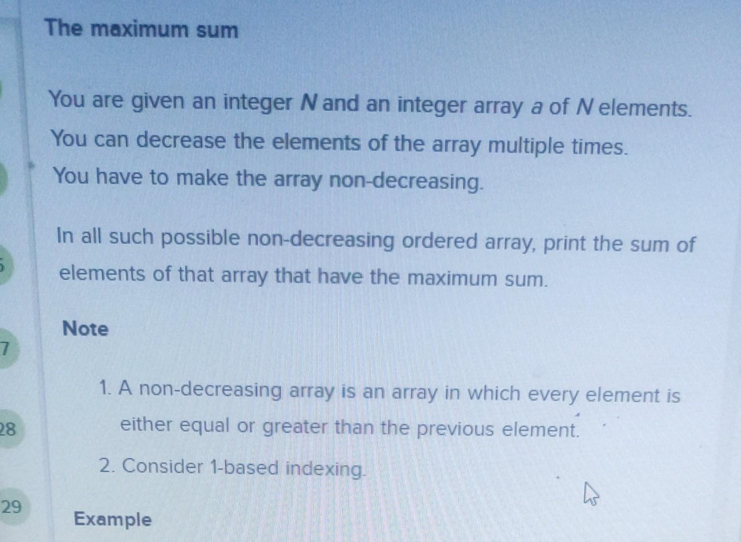 Solved You are given an integer N and an integer array a of | Chegg.com