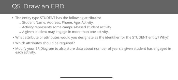 Solved - The entity type STUDENT has the following | Chegg.com