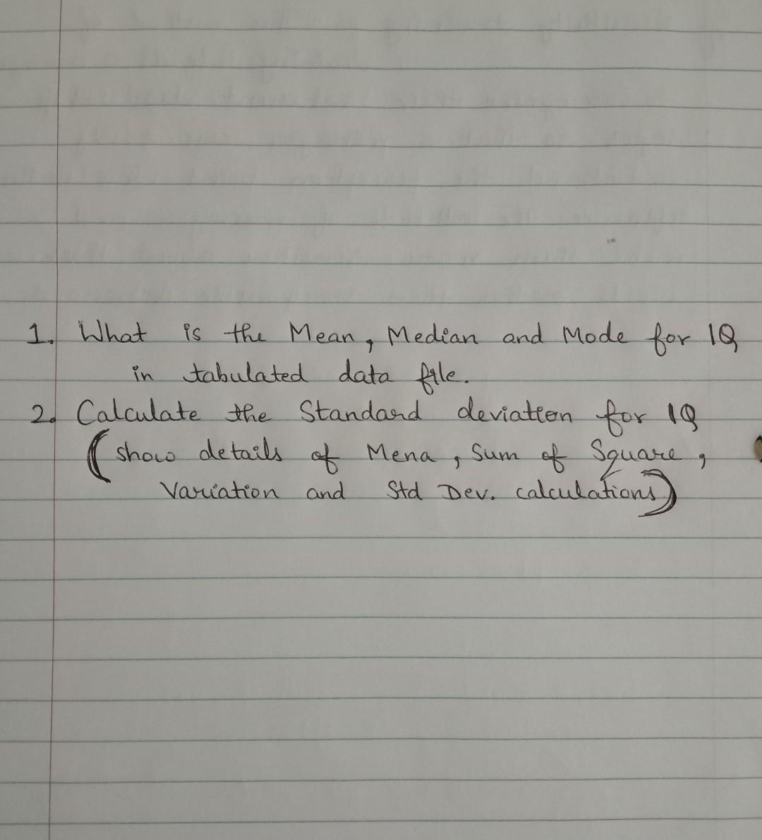 Solved BUS 8375 - Assignment 2 - Tabulated Data TABLE 1 | Chegg.com