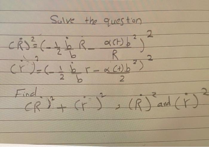 Solved Solve the question | Chegg.com