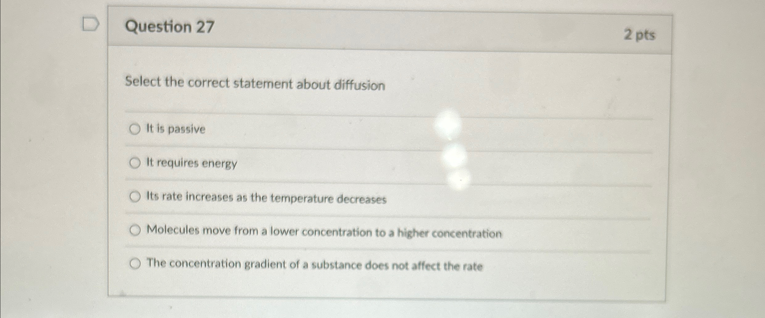 Solved Question 272 ﻿ptsSelect the correct statement about | Chegg.com