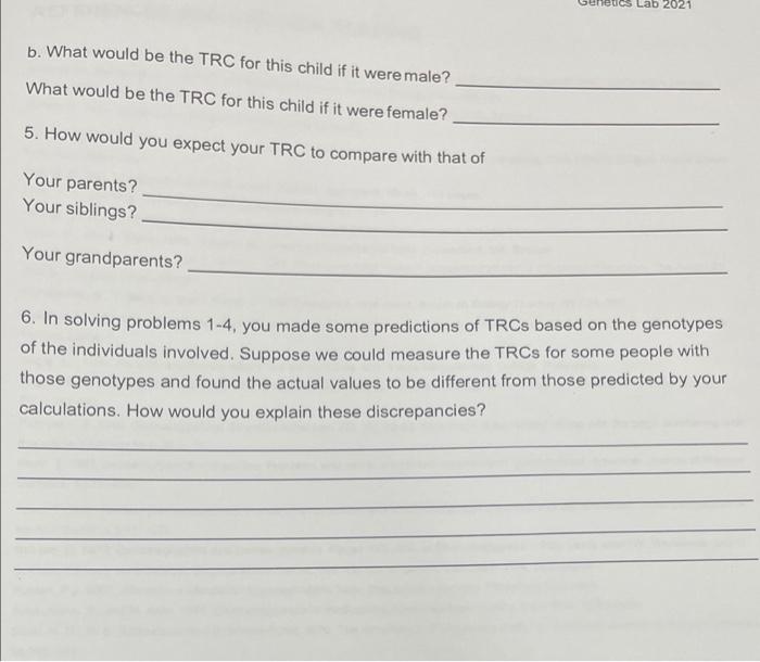 Solved Genetics Lab 2021 EXTEND YOUR UNDERSTANDING WITH | Chegg.com