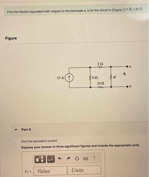 Solved Find the Norton equivalent with respect to the | Chegg.com