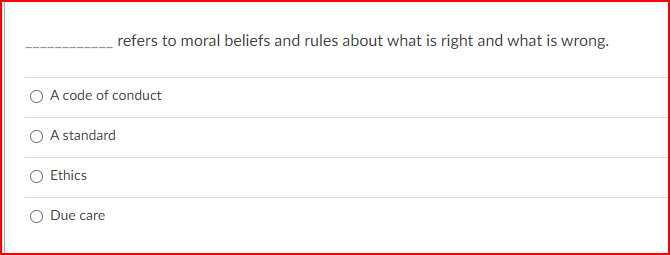 Solved refers to moral beliefs and rules about what is right | Chegg.com