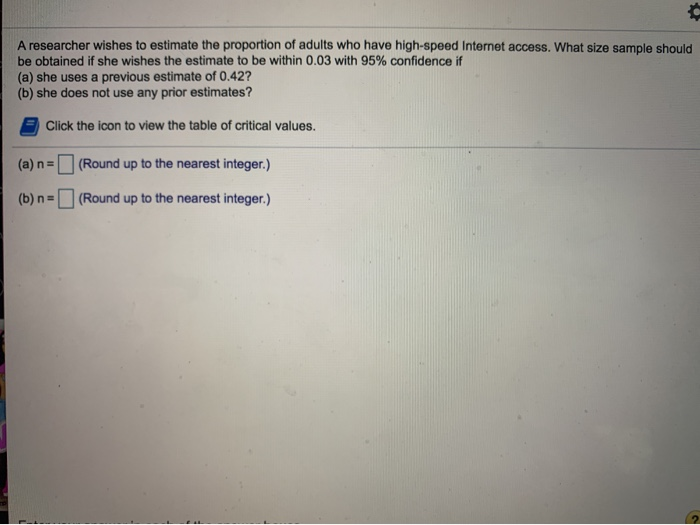 Solved A researcher wishes to estimate the proportion of | Chegg.com