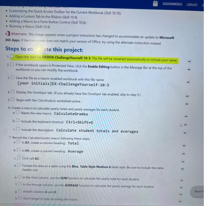 - Customizing the Quick Access Toolbar for the | Chegg.com