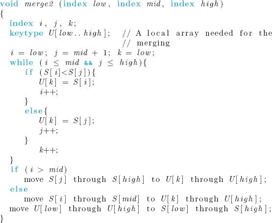 Solved 5. Rewrite the algorithm for merging two sorted | Chegg.com Solved 5. Rewrite the algorithm for merging two sorted | Chegg.com