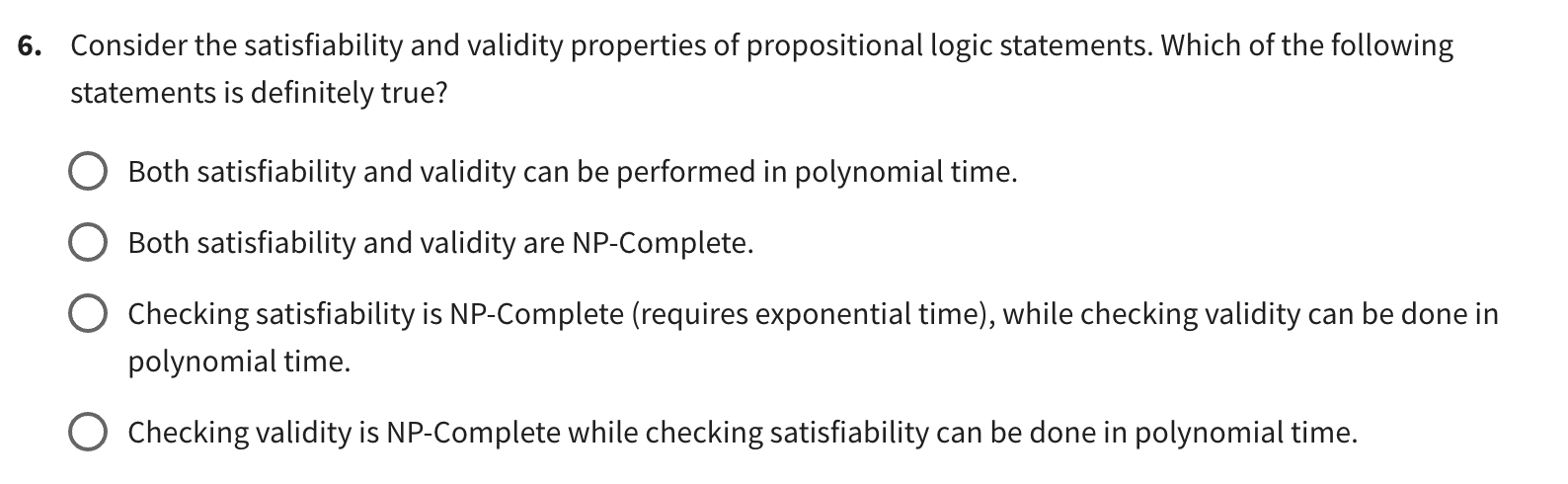 Solved Consider the satisfiability and validity properties | Chegg.com