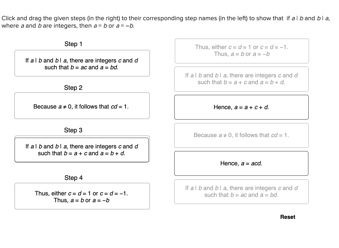 Solved Click and drag the given steps (in the right) ﻿to | Chegg.com