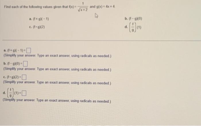 Solved Find each of the following values given that f(x)= | Chegg.com