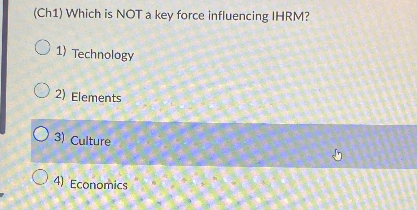 Solved (Ch1) ﻿Which is NOT a key force influencing | Chegg.com