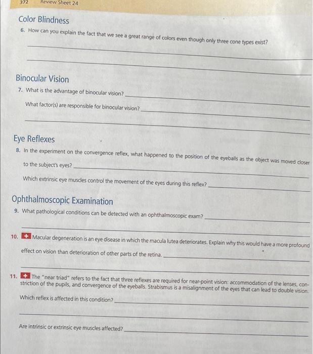 Solved and Experiments Name Lab Time/Date The Optic Disc, | Chegg.com