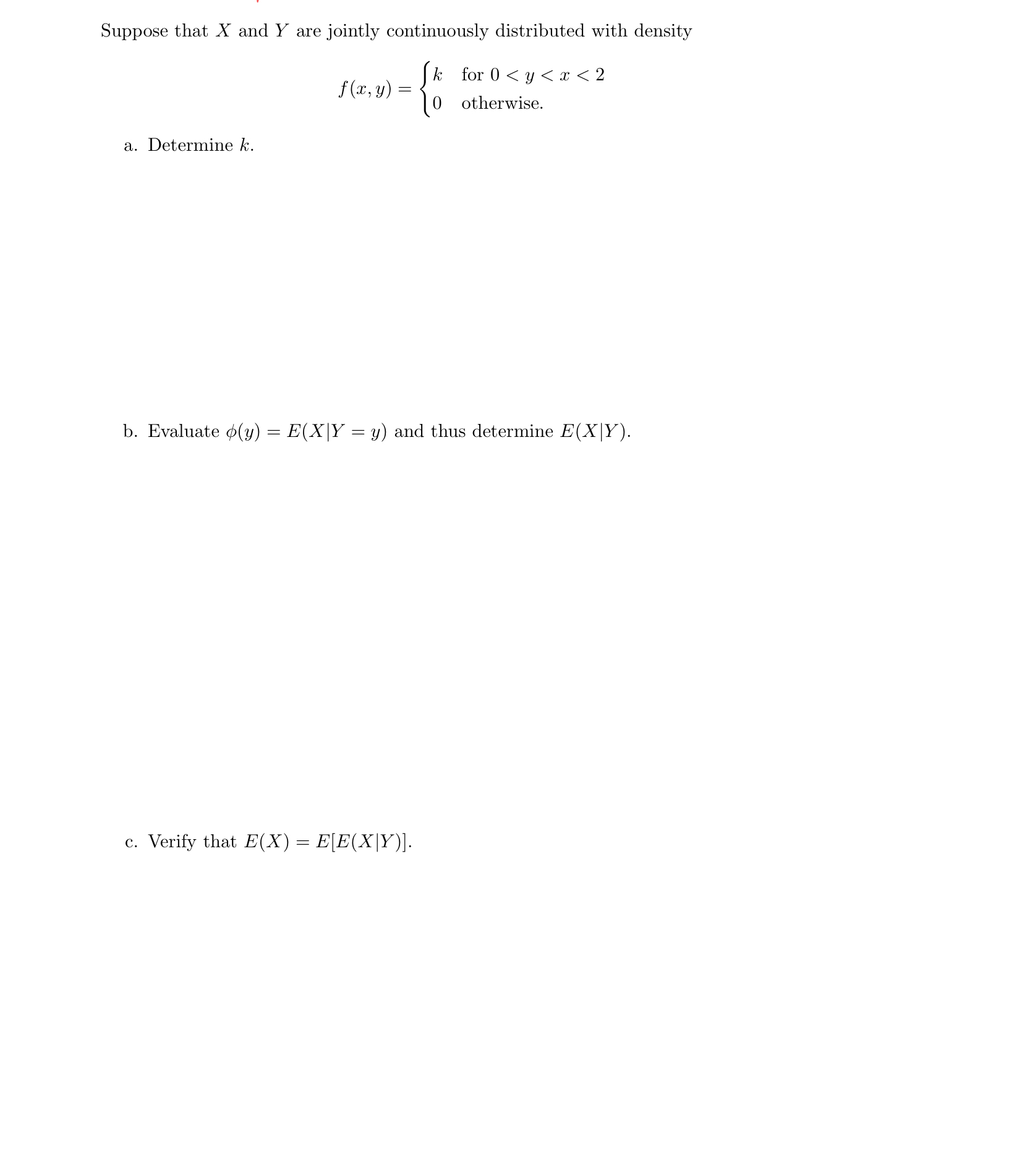 Solved Suppose that x ﻿and Y ﻿are jointly continuously | Chegg.com