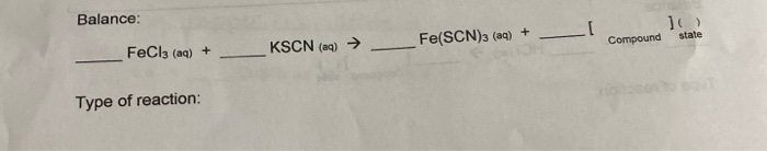 Solved Balance: NaCl (aq) + CaCl2 (aq) → ( ) state Na2CO3 | Chegg.com