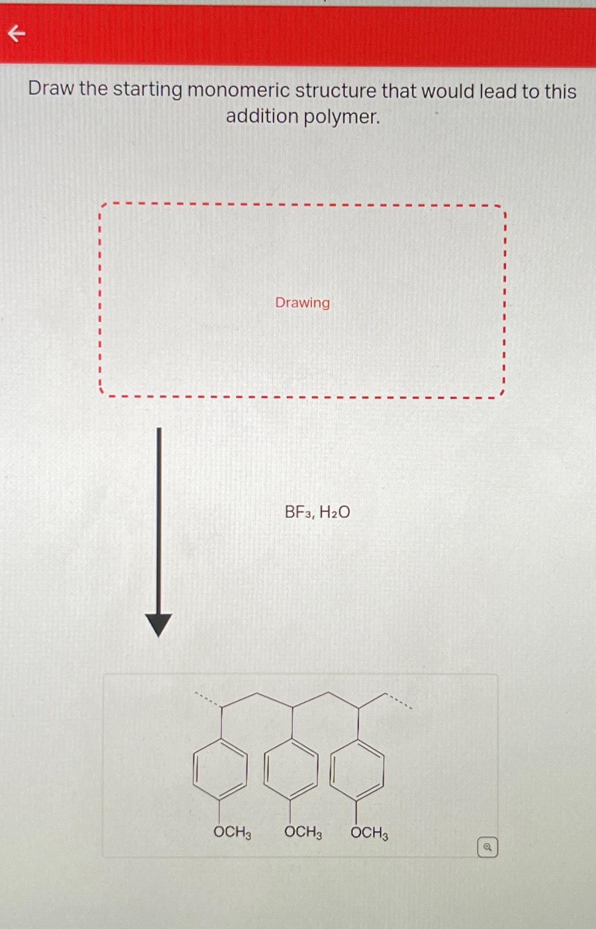 Draw the starting monomeric structure that would lead | Chegg.com