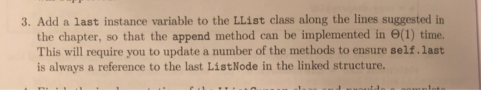 Programming Exercises 1 Extend The Llist Class By