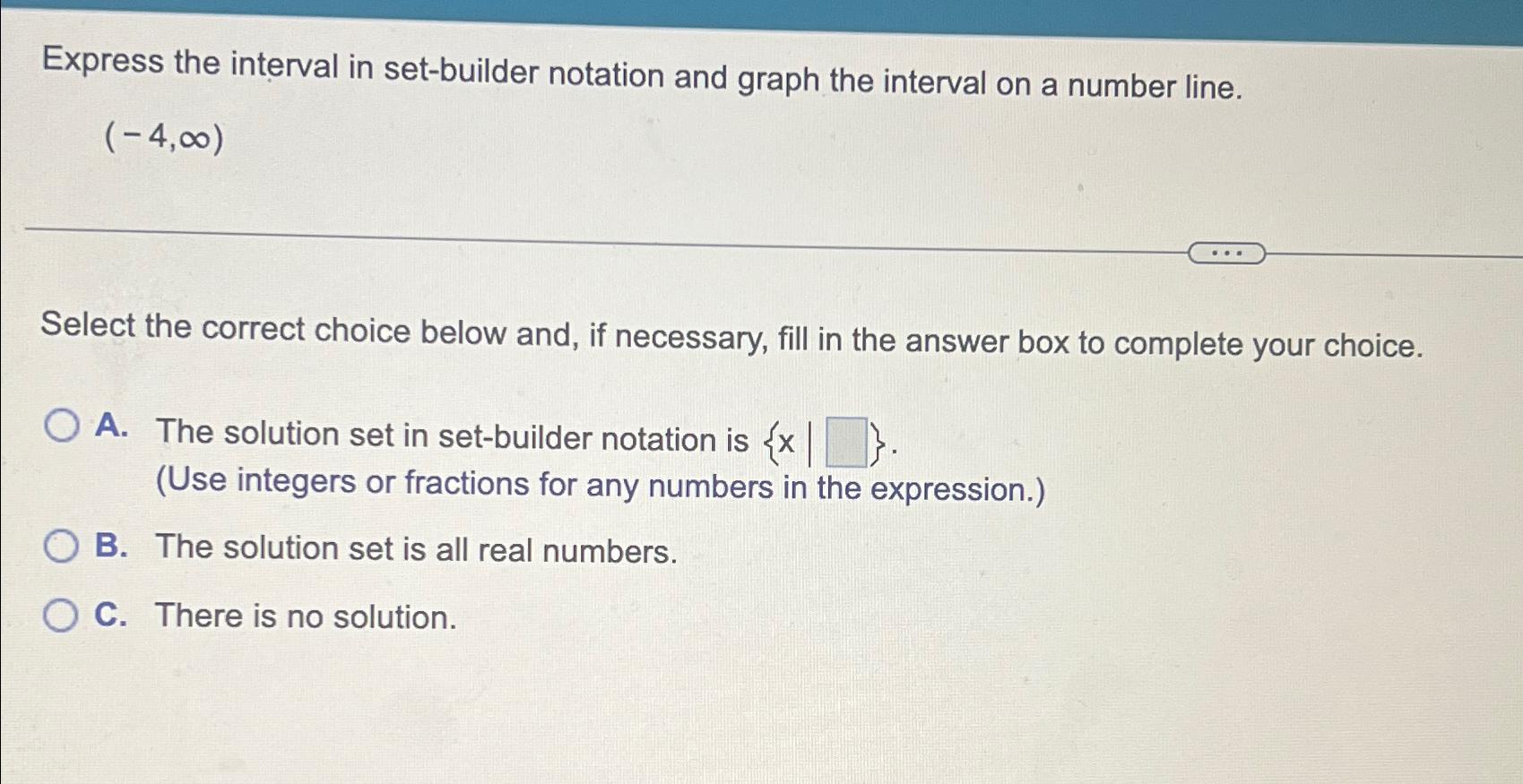Solved Express the interval in set-builder notation and | Chegg.com