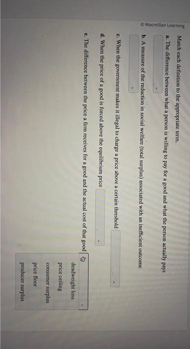Solved Match each definition to the appropriate term. | Chegg.com