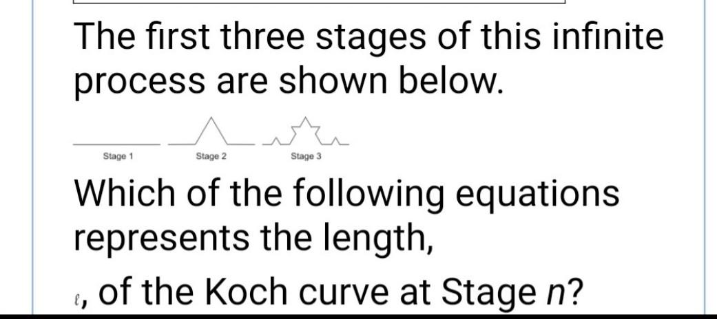 Solved To construct a koch curve begin with a line segment | Chegg.com