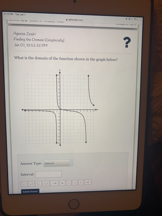 Solved 11:12 PM Tue Jan 7 deltamath.com e1% Agnesa Zeqiri | Chegg.com