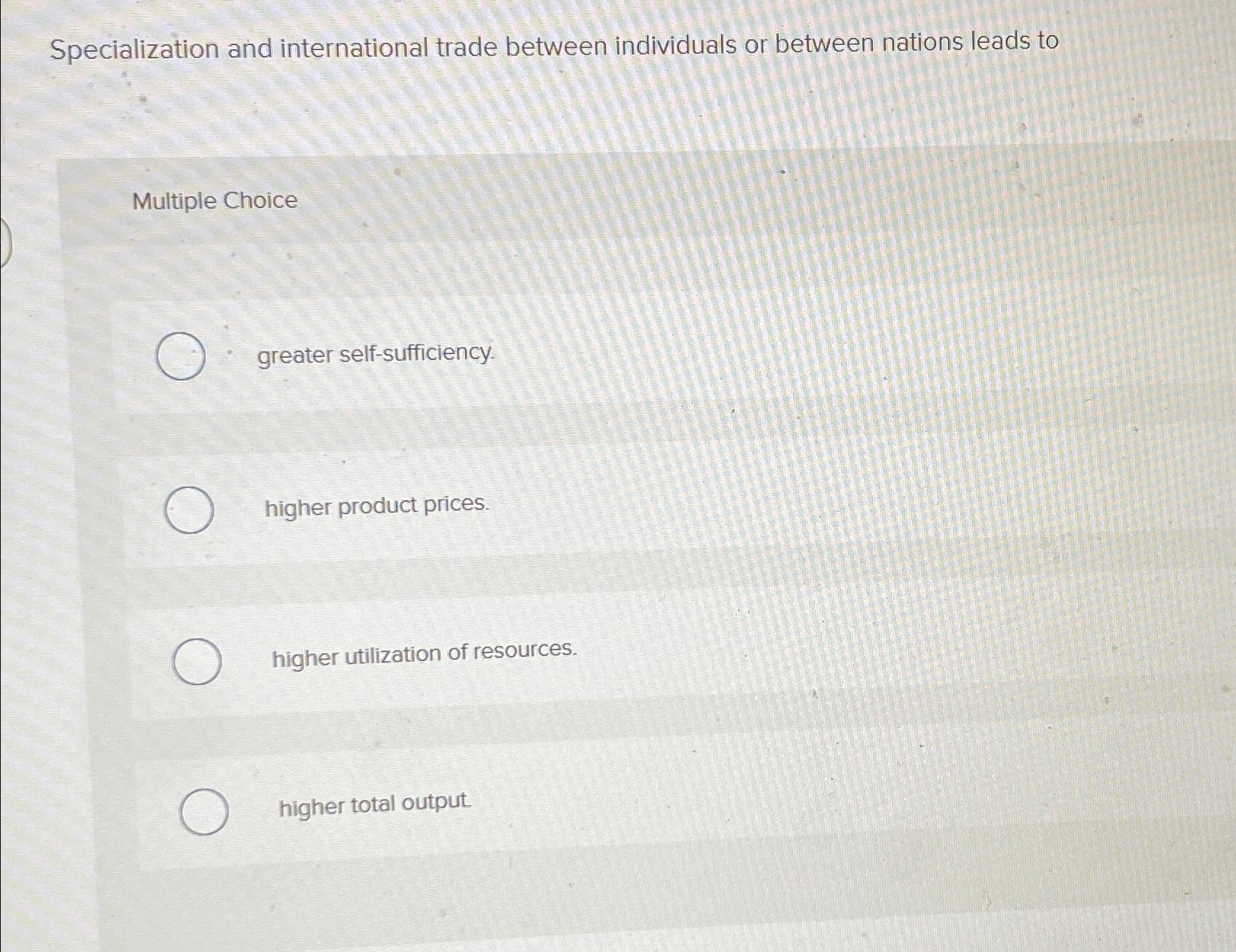 Solved Specialization and international trade between | Chegg.com