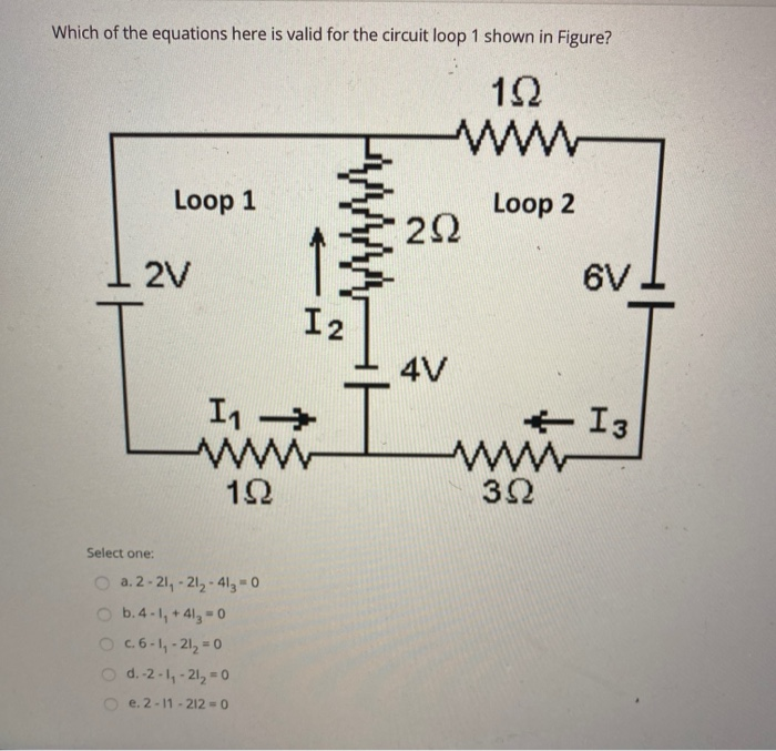 Solved Which of the equations here is valid for the circuit | Chegg.com