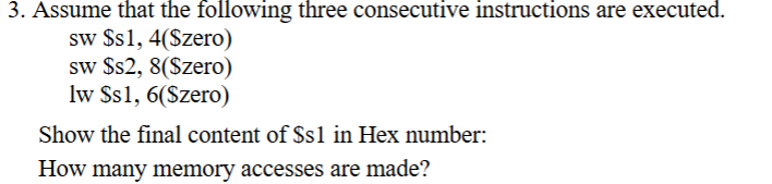 Solved 3. ﻿Assume that the following three consecutive | Chegg.com