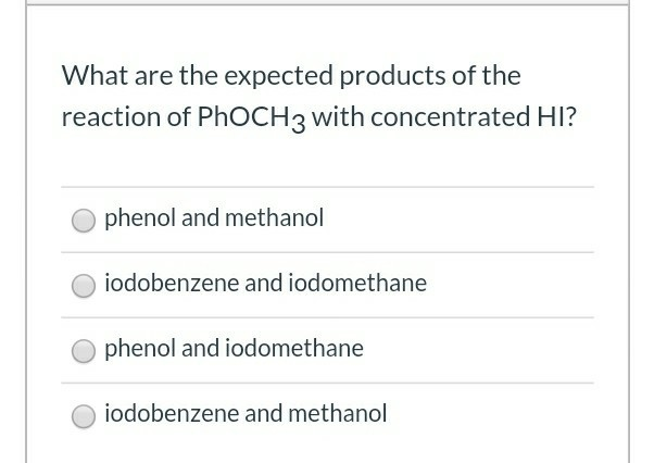 Solved Which of the following is not a property of ethers? | Chegg.com