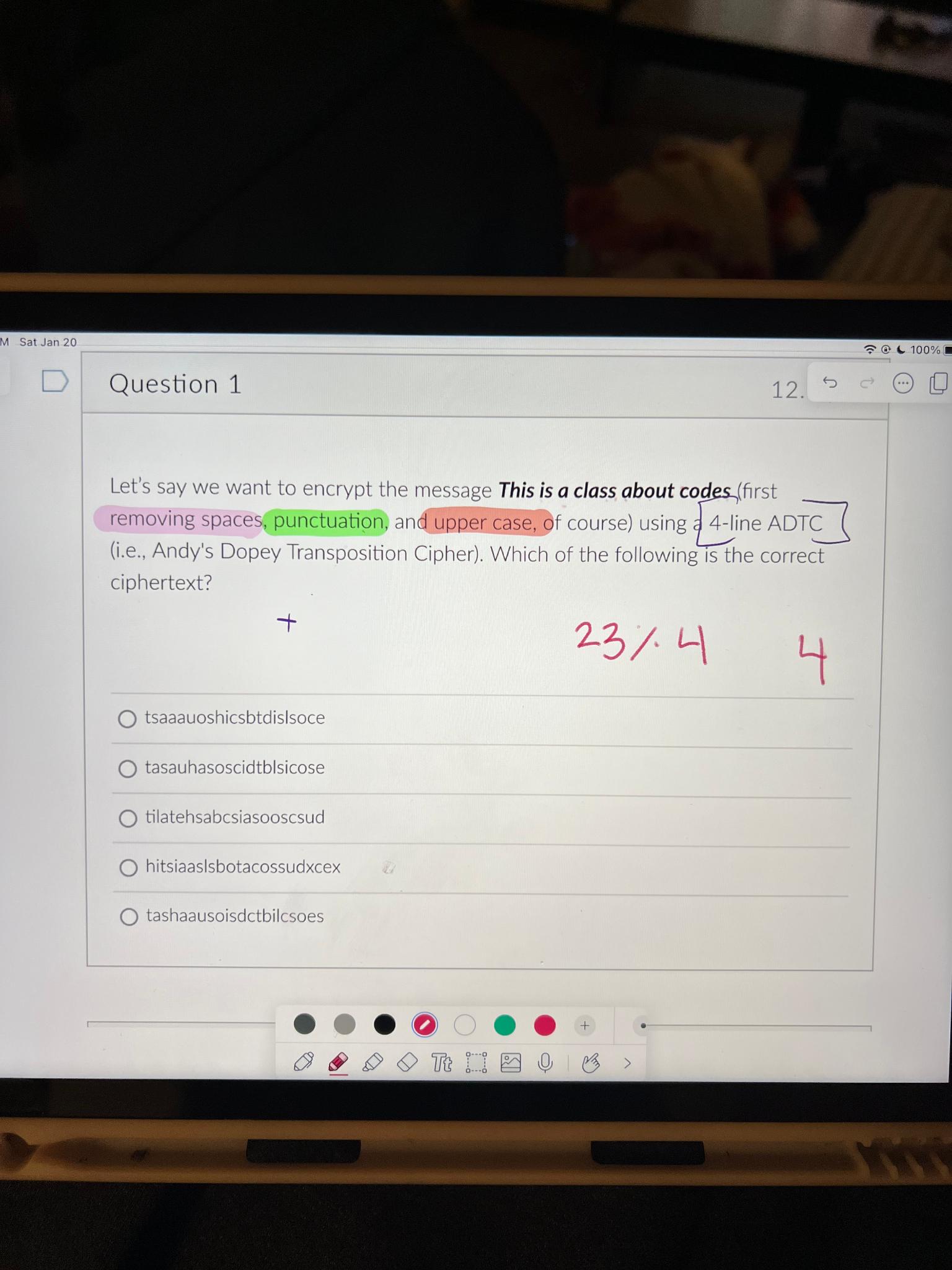 Solved M Sat Jan 20こ ﻿@100%Question 112.Let's say we want to | Chegg.com
