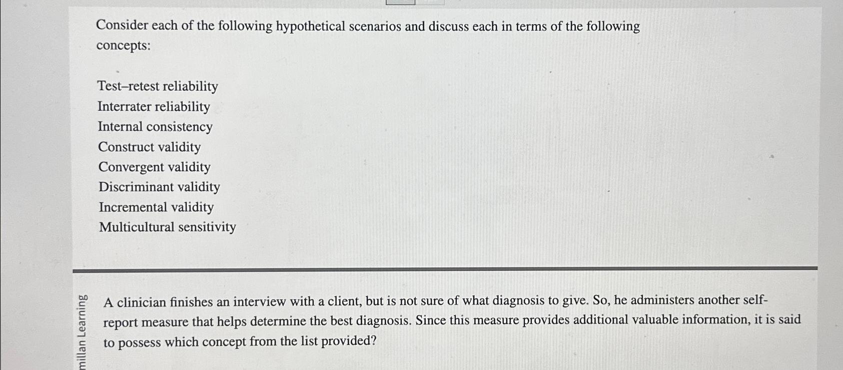 Solved Consider each of the following hypothetical scenarios | Chegg.com
