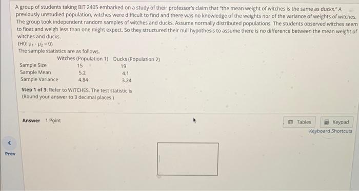 Solved A group of students taking BIT 2405 embarked on a | Chegg.com