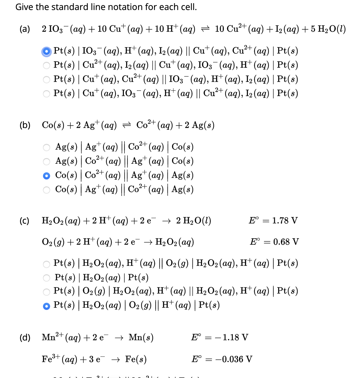 Solved Give the standard line notation for each | Chegg.com