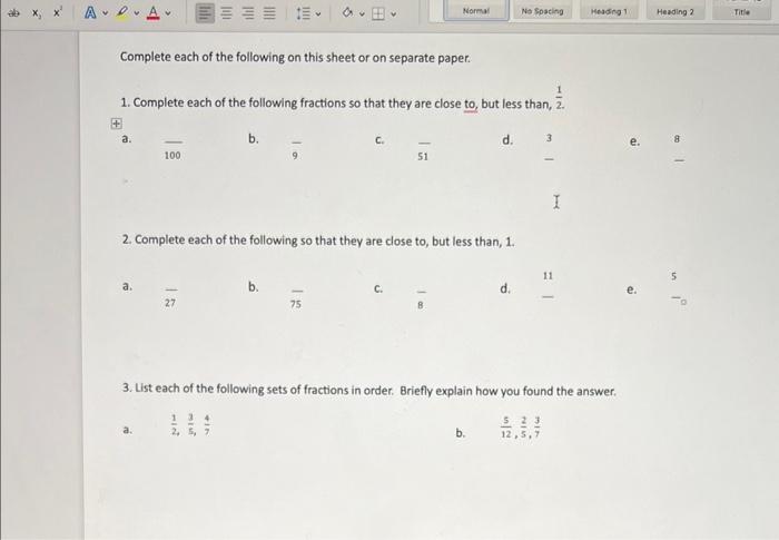Solved Complete each of the following on this sheet or on | Chegg.com