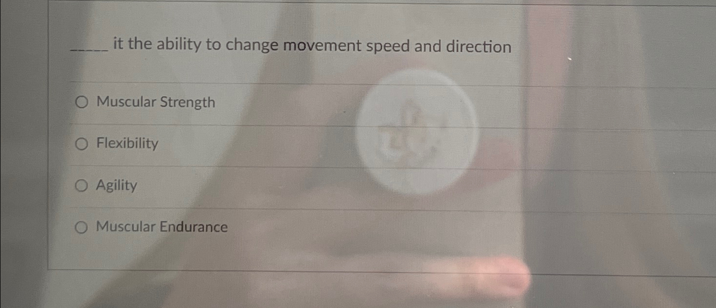 Solved it the ability to change movement speed and | Chegg.com