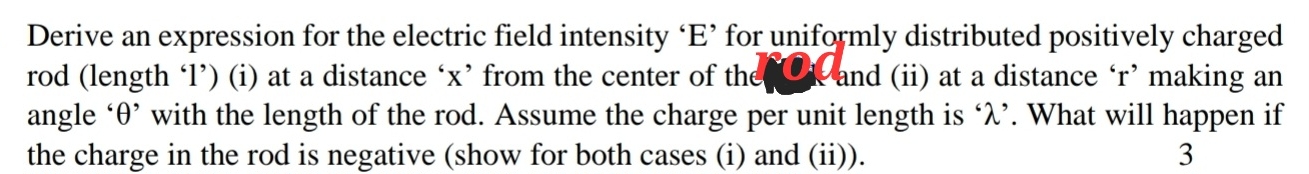 Solved Derive an expression for the electric field intensity | Chegg.com