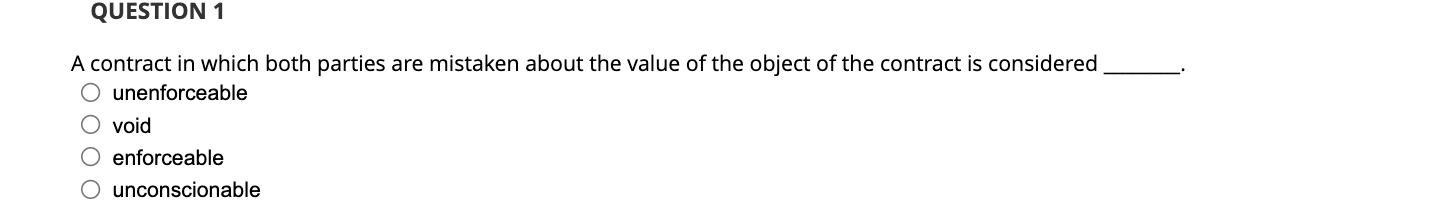 Solved QUESTION 1A contract in which both parties are | Chegg.com