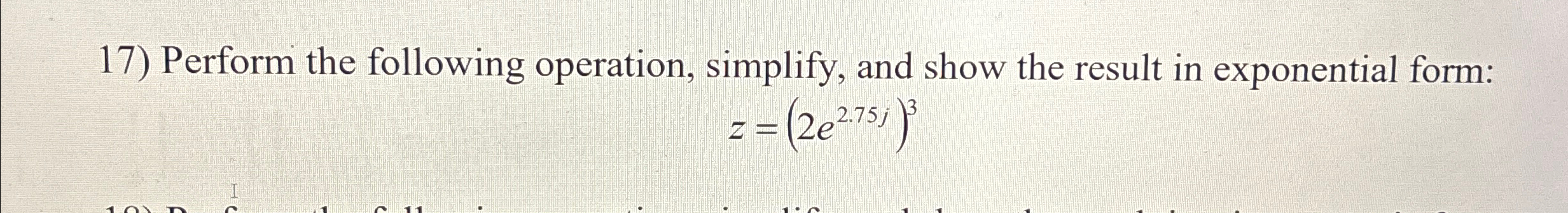 Solved Perform the following operation, simplify, and show | Chegg.com