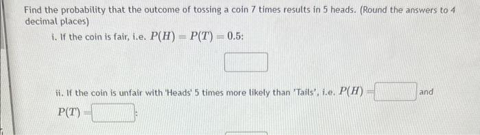 Solved Find the probability that the outcome of tossing a | Chegg.com