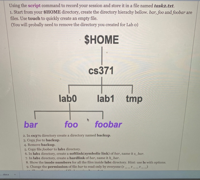 Solved Using the script command to record your session and | Chegg.com