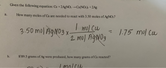 Solved b. If 89.5 grams of Ag were produced, how many grams | Chegg.com